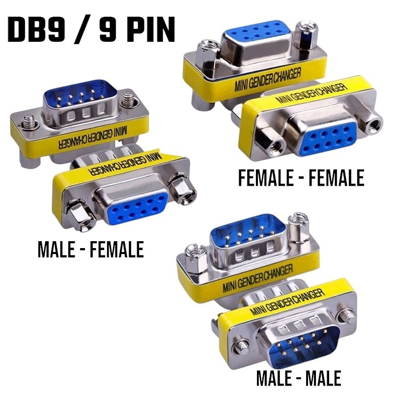 Jual Gender Serial DB9 RS232 9 PIN | male - male | male - female ...