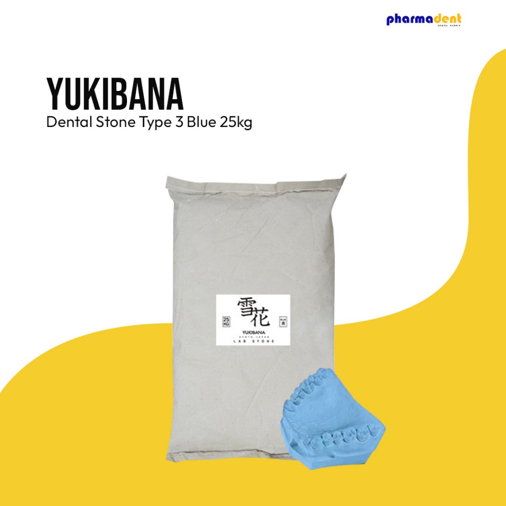 Jual Pharmadent - Yukibana Lab Stone Type 3 Gips Stone Blue 25kg ...