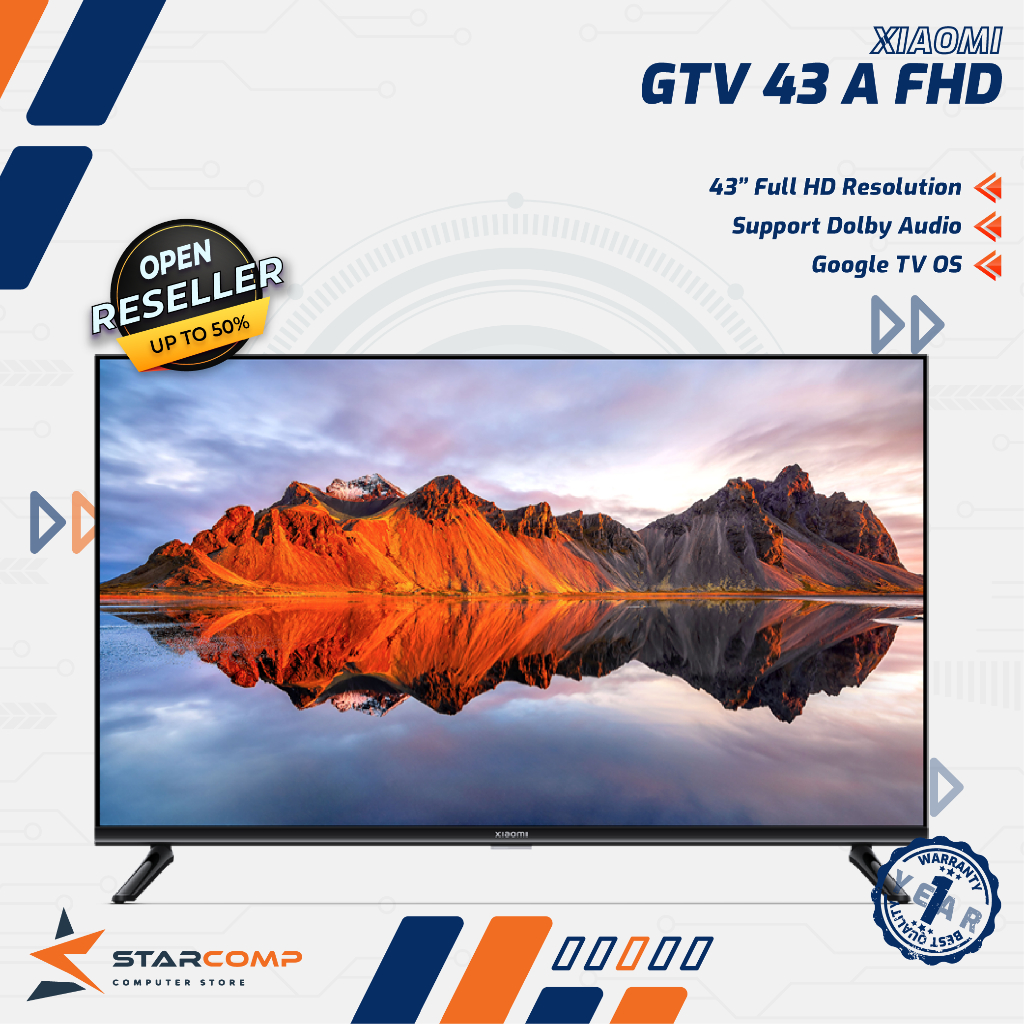 Jual Xiaomi Google TV 43" A 2025 FHD Dolby Audio DTS:X DTS Smart TV GTV 43 inch | Shopee Indonesia