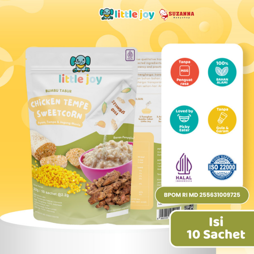 Jual Little Joy Chicken Tempe Sweetcorn - Bubuk Tabur Gizi | Shopee ...