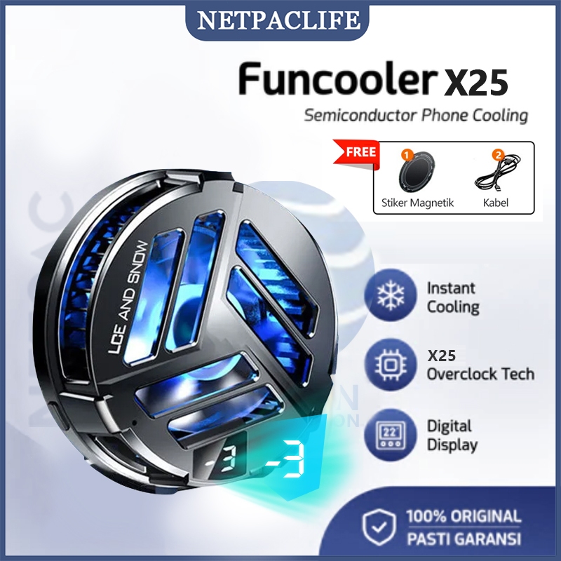 Jual Fancooler NETPACLIFE X25 Funcooler Hp Pendingin HP/Tablet Magnetik ...