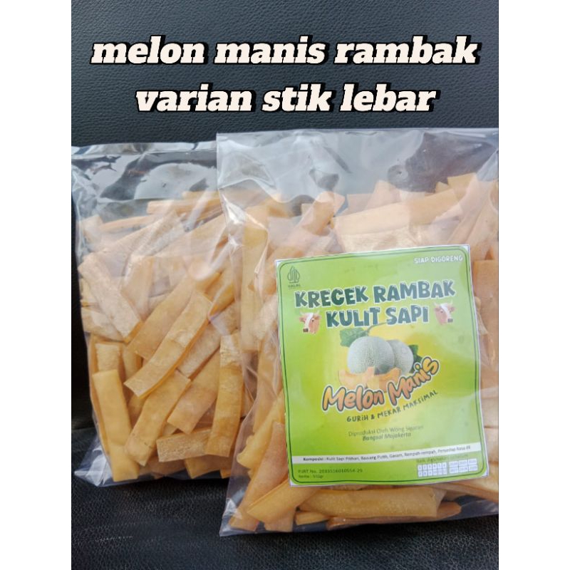Jual krecek rambak kulit sapi/krupuk rambak kulit sapi asli 1 kg (stik ...