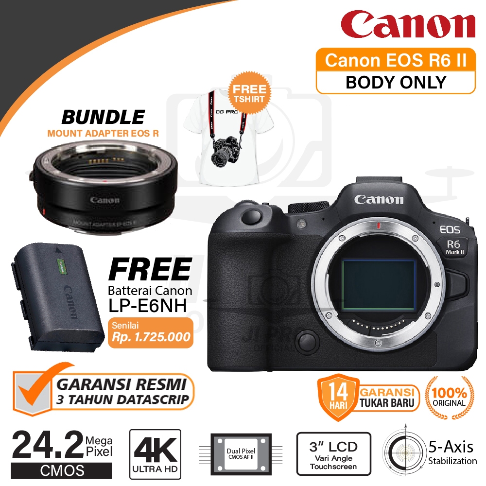 Jual Canon EOS R6 Mark II Body Only Mirrorless Camera - BO Mark 2 ...