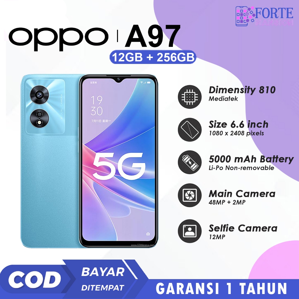 Jual HP OPPO A97 5G RAM 12/256GB NEW GARANSI 1TAHUN | Shopee Indonesia
