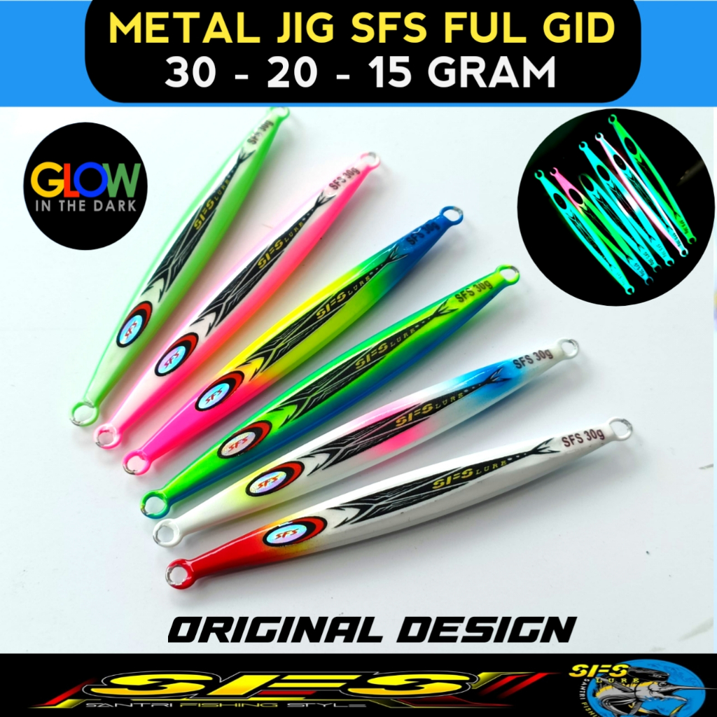 Jual Metal jig full gid 30gram jig20gram jig15gram metal jig micro jig assist hook 20gram metal ...