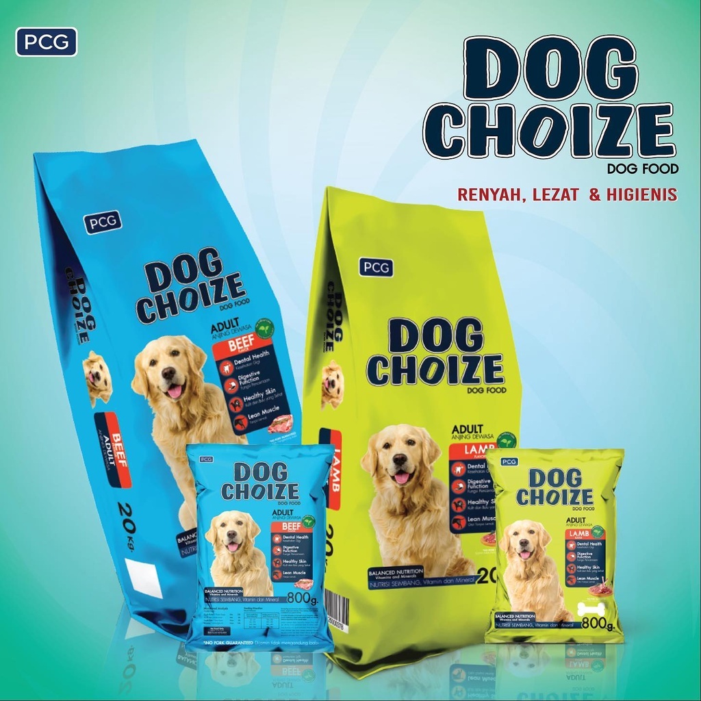 Jual makanan pakan anjing DOG CHOIZE BEEF LAMB PUPPY 20 kg dry dog food ...