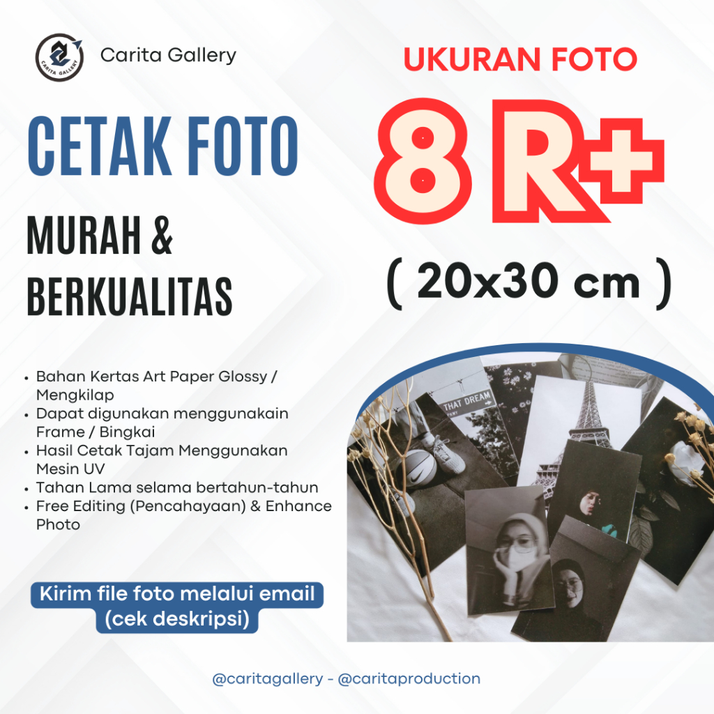 Jual Cetak Foto Satuan ukuran - 8R+ (20x30 cm) / A4 | Murah berkualitas ...