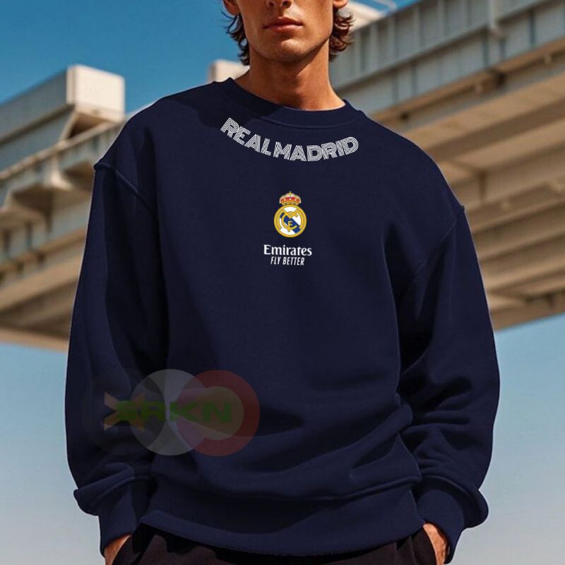 Jual Crewneck Real Madrid Sweater Real Madrid pria wanita Fleece cotton ...