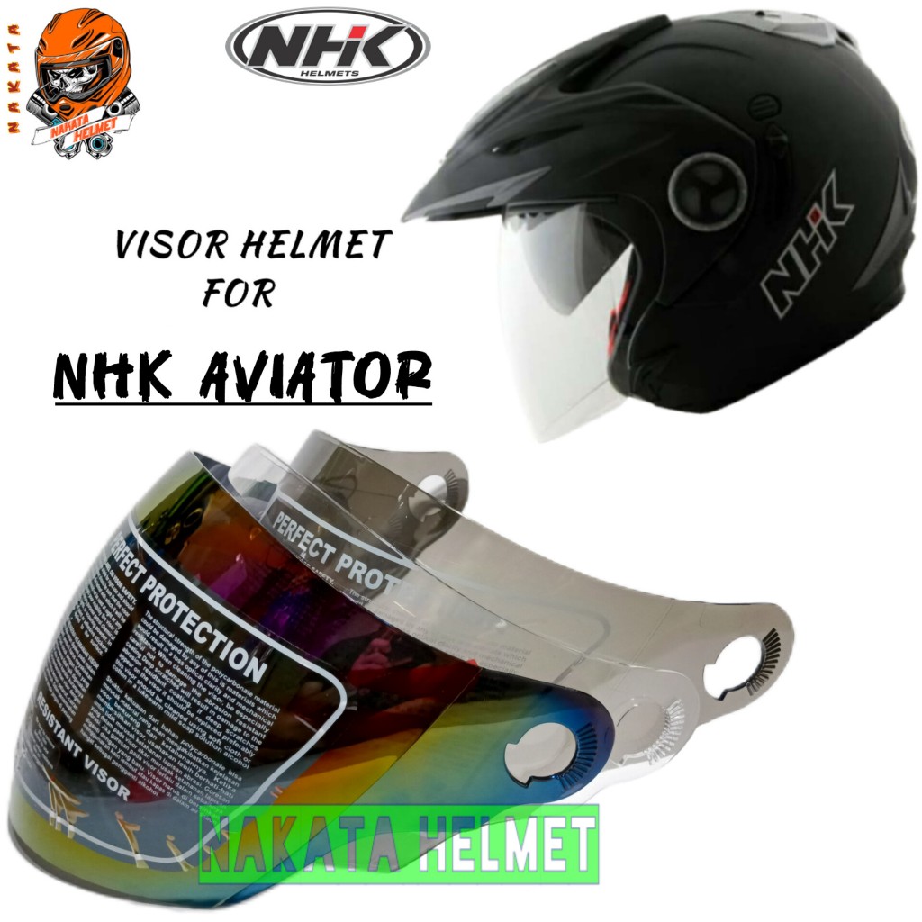 Jual Kaca helm NHK AVIATOR | visor helmet nhk aviator warna hitam ...