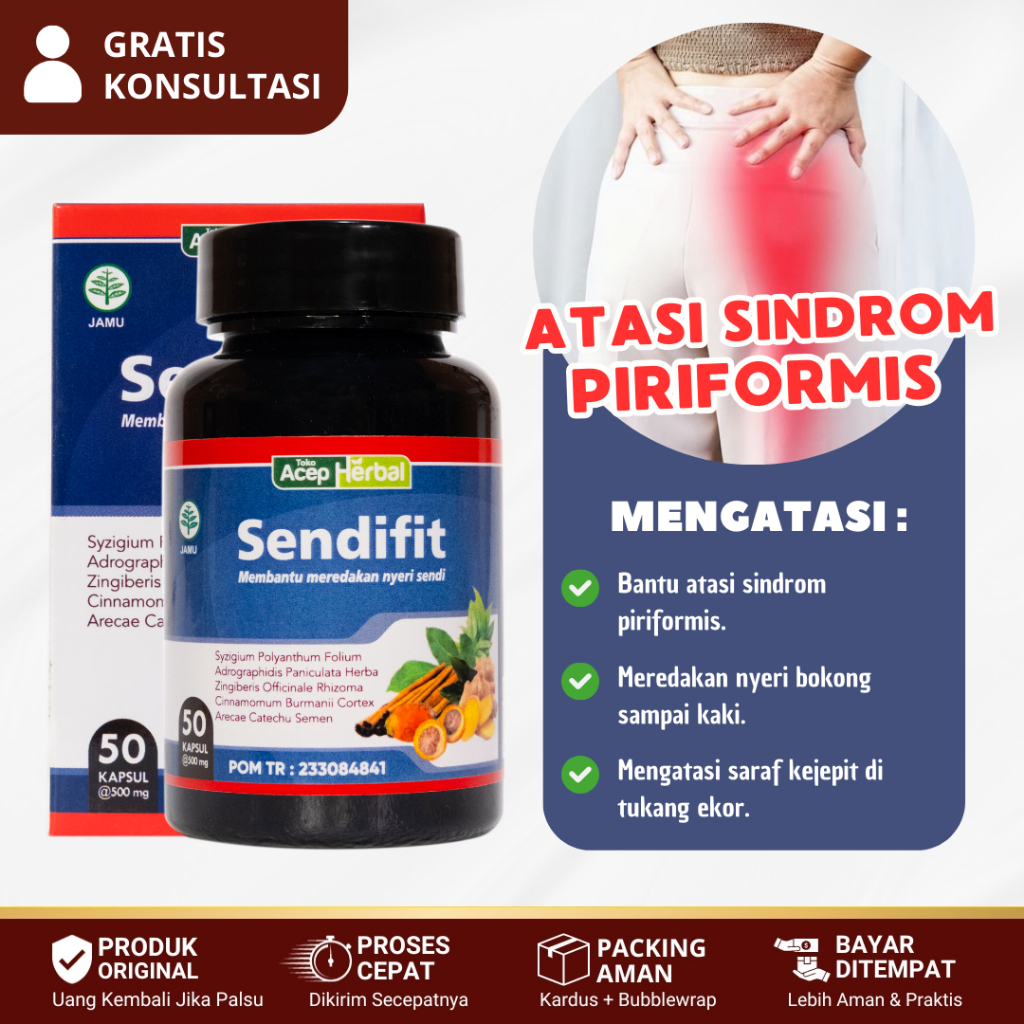 Jual Obat Sindrom Piriformis, Nyeri Bokong Sampai Kaki, Sakit Tulang ...