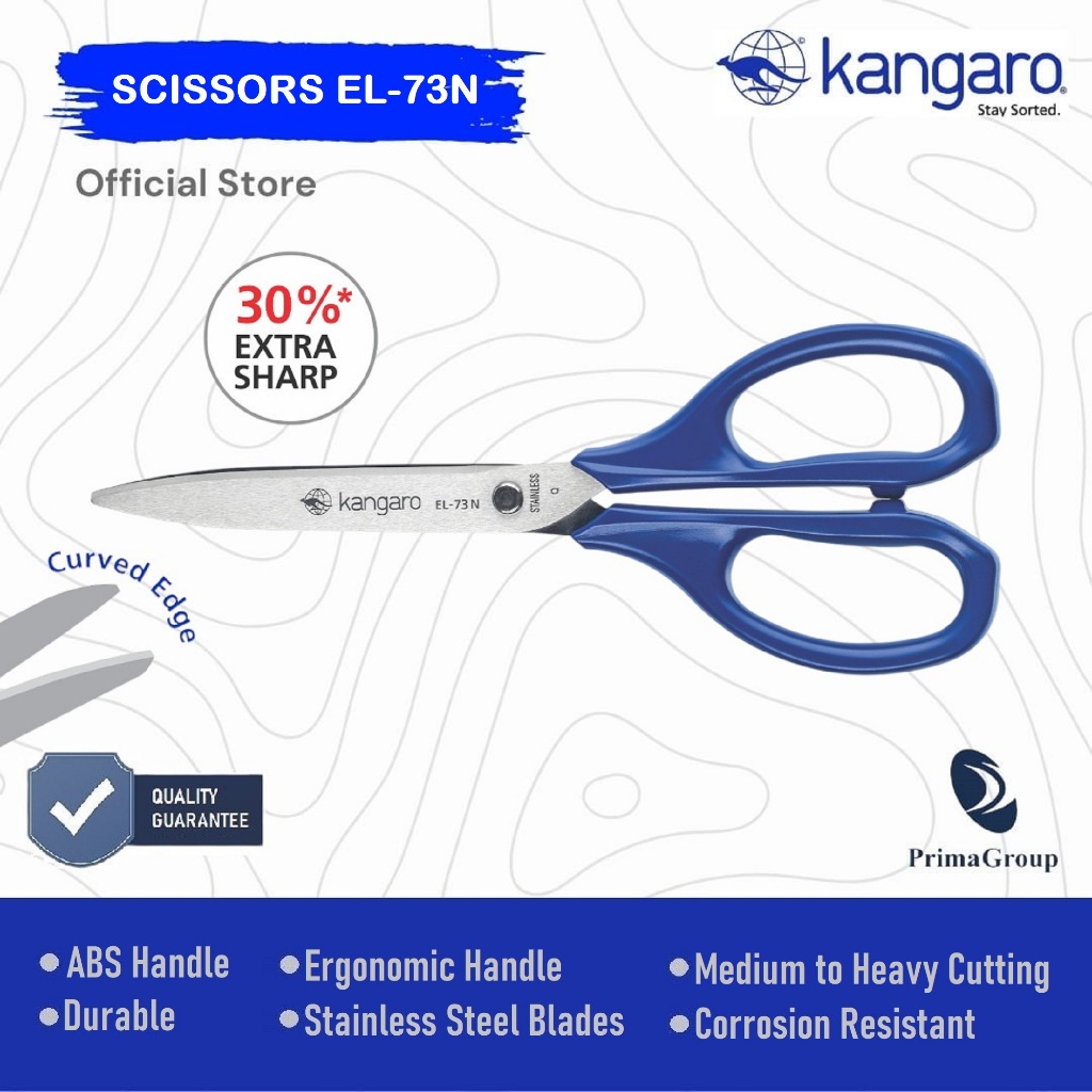 Jual Gunting Kertas EL-73N / Gunting Kain / Stainless Scissors / Metal Scissors / Gunting 7 inch ...