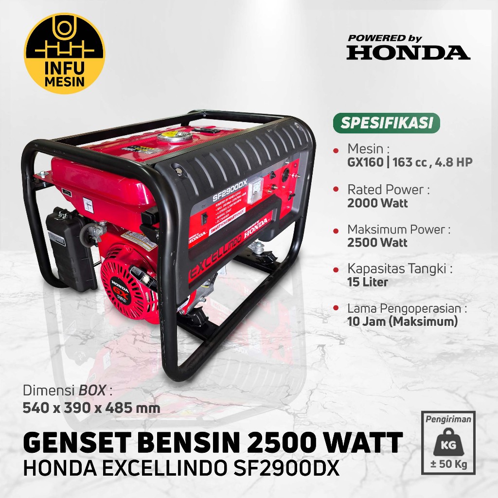 Jual Genset HONDA EXCELLindo SF2900DX Genset Bensin 2500 Watt SF 2900 DX | Shopee Indonesia