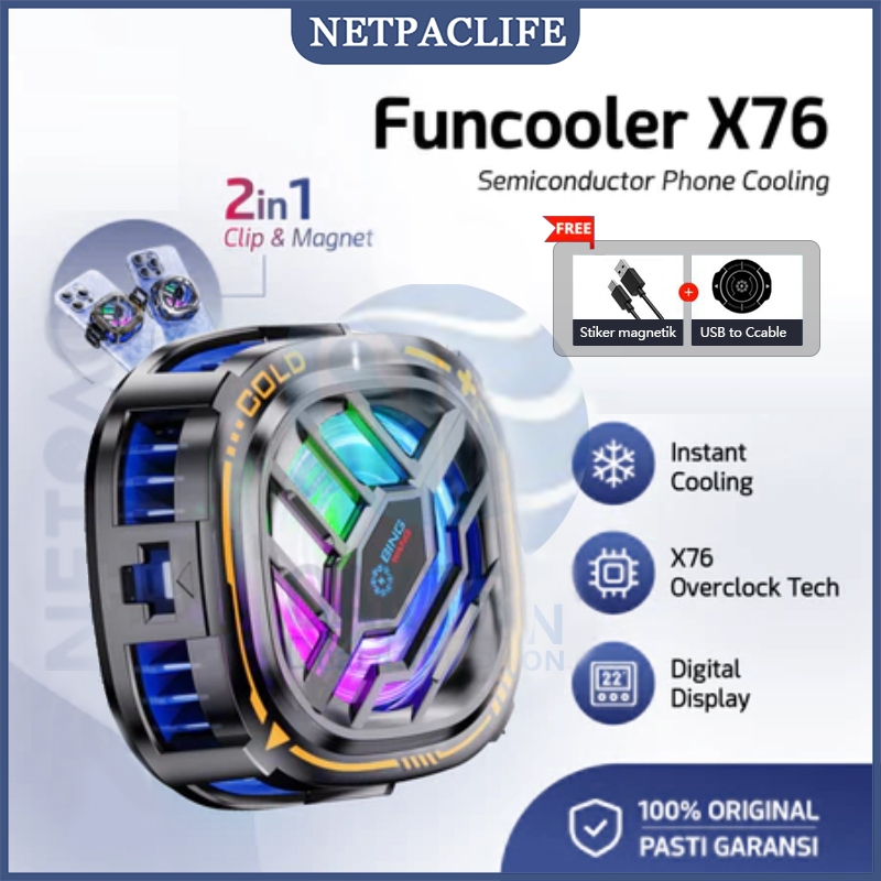 Jual Netpaclife X76 funcooler Hp Mobile Phone Kipas Gaming Radiator ...