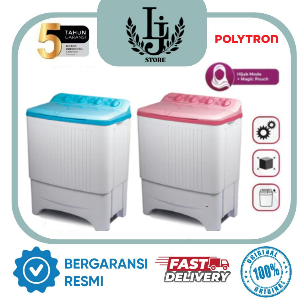 Jual Mesin Cuci Polytron 2 Tabung PWM7073 / PWM8073 Mesin Cuci 2 Tabung ...