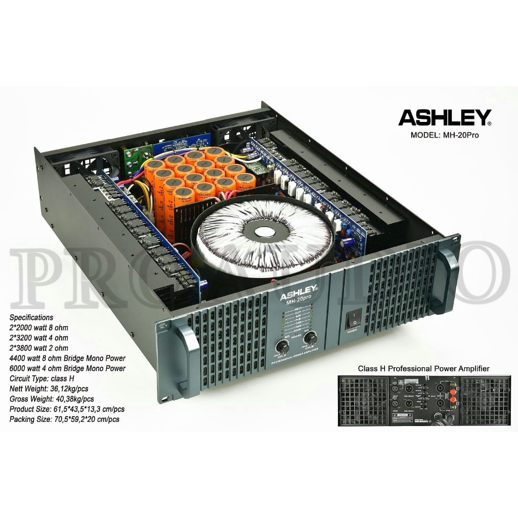 Jual Power ASHLEY MH 20 PRO MH20 PRO ORIGINAL 2x2000 WATT CLASS H 2CH ...