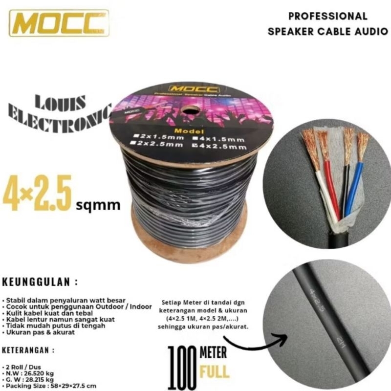 Jual Kabel isi 4 MOCC 4x2.5mm ORIGINAL Kualitas Bagus ( Harga Permeter ...