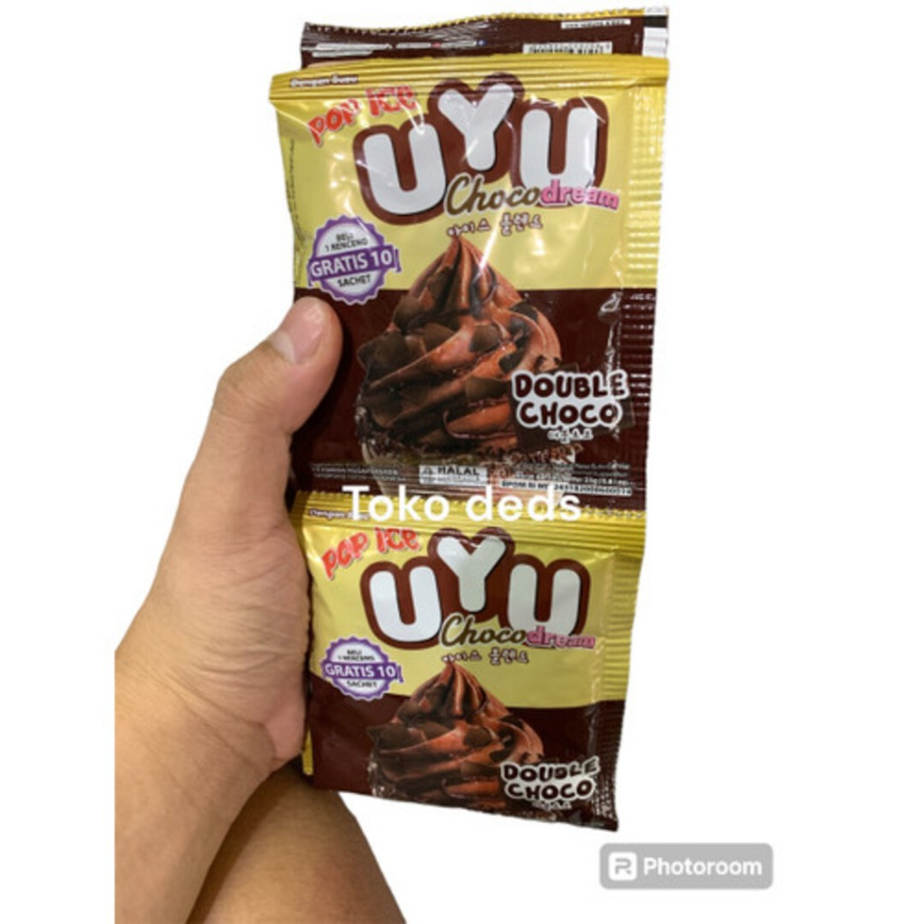 Jual POP ICE UYU Varian Rasa Double Choco 20 Sachet per Renteng ...