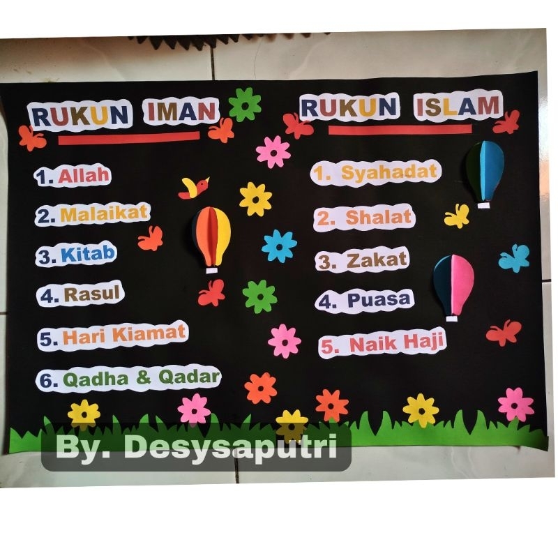Jual rukun iman dan rukun islam hiasan kelas sd | Shopee Indonesia
