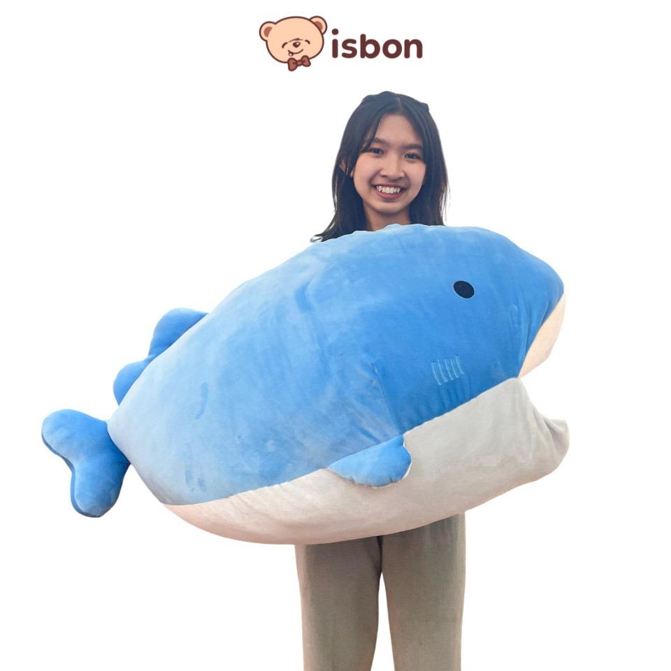Jual Boneka Ikan Paus WHALLY JUMBO Besar Warna Biru bantal tidur dan ...