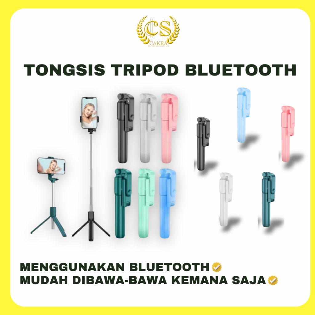 Jual CS Tongsis Tripod Bluetooth 4in1 Selfie Stick Remote Action Cam ...