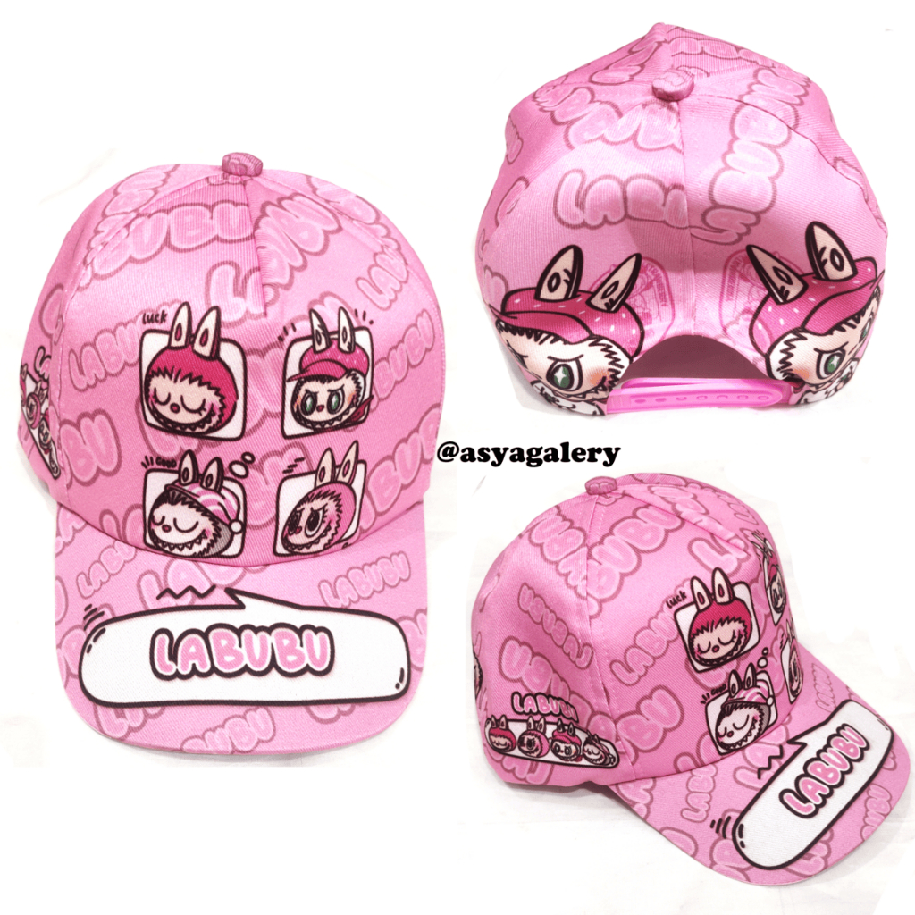 Jual TOPI ANAK LABUBU / TOPI ANAK CEWEK LABUBU MURAH/ TOPI ANAK LUCU ...
