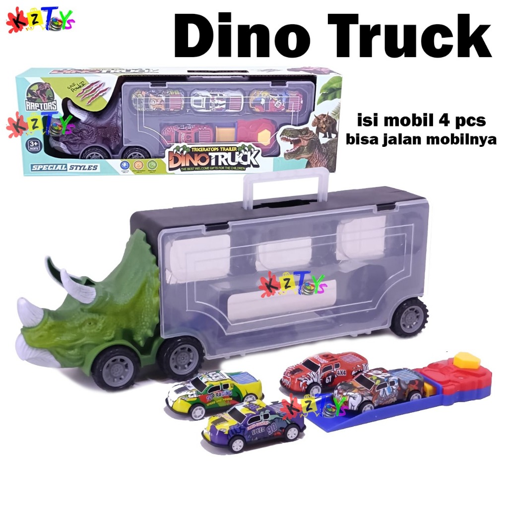 Jual MAINAN DINO TRUCK FREE TRACK MOBIL TRUCK DINO MOBIL METAL DINOSAUR ...