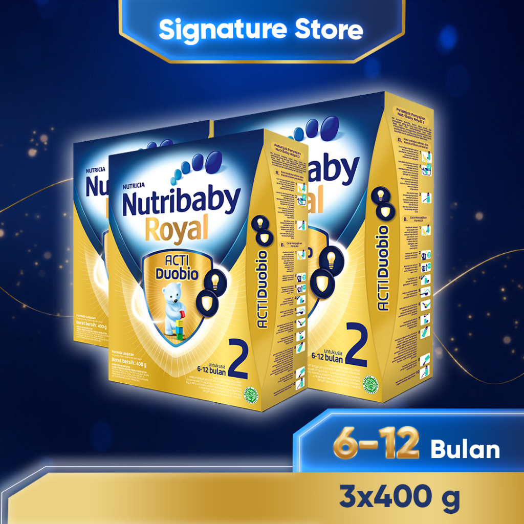 Jual Nutribaby Royal 2 Formula Bayi Bubuk 400 gr x 3 | Shopee Indonesia