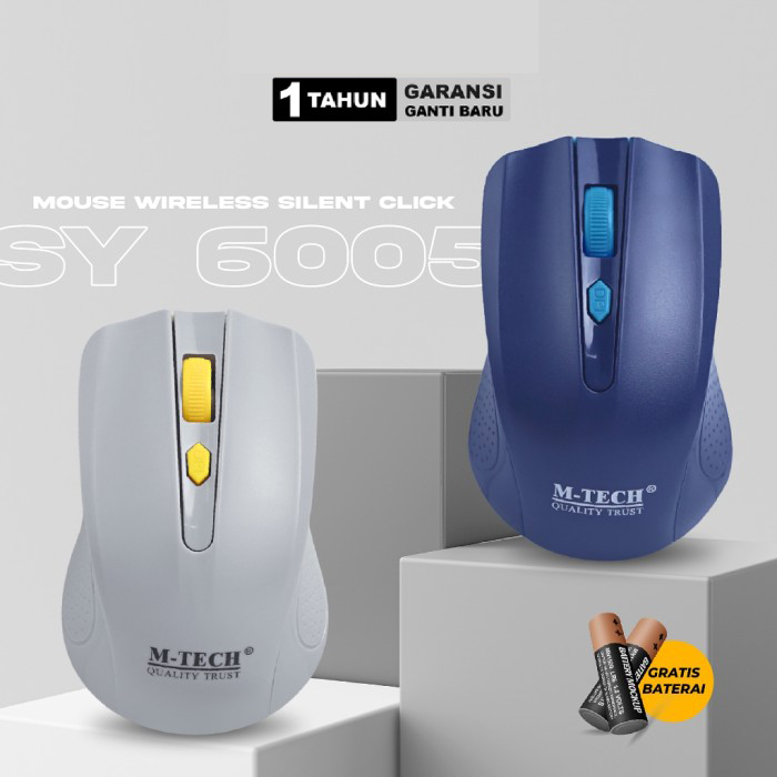 Jual M-Tech Wireless Mouse SY 6005 Silent Click | Shopee Indonesia