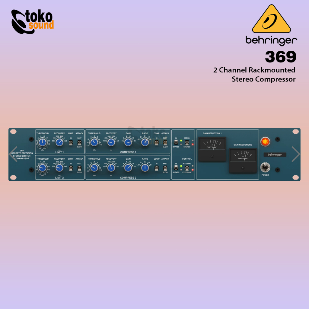 Jual Behringer 369 2 Channel Rackmounted Stereo Compressor | Shopee ...
