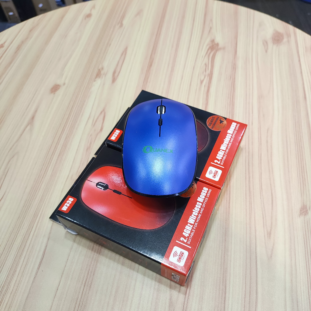 Jual Mouse Wireless Quanex W338 4D Rechargeable Silent klik | Shopee ...