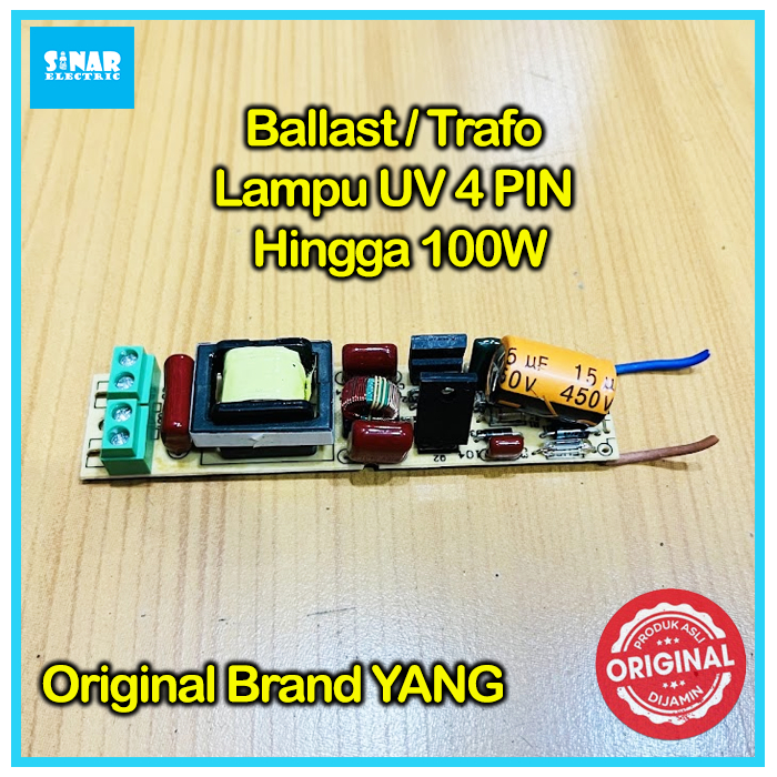 Jual Ballast Adaptor Trafo Lampu UV Ultraviolet 4 PIN Original YANG 100 ...
