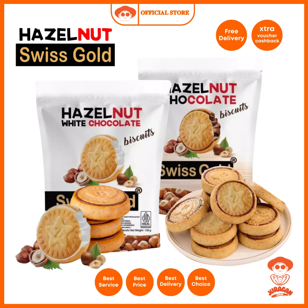 Jual YUMMY! Swiss Gold Hazelnut Biscuit Biskuit Hazelnut Milk White ...