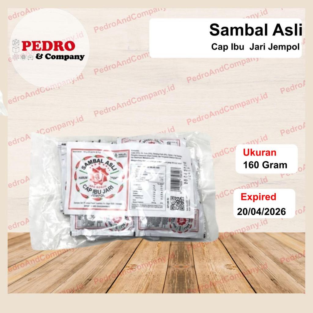 Jual sambal asli cap ibu jari jempol original isi 20 sachet 160 gram ...