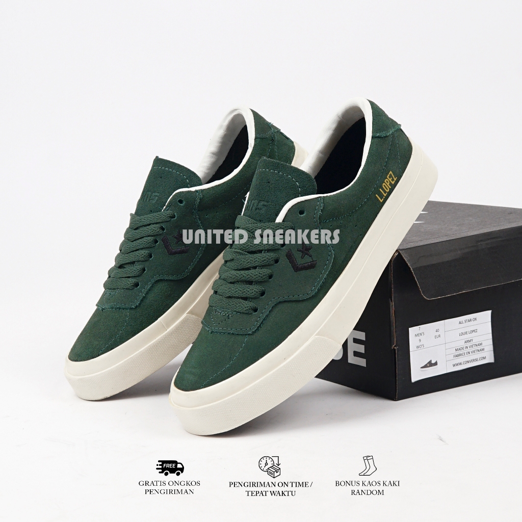 Jual Sepatu Sneakers Pria Converse One Star Ox Cons Louie Lopez Suede ...