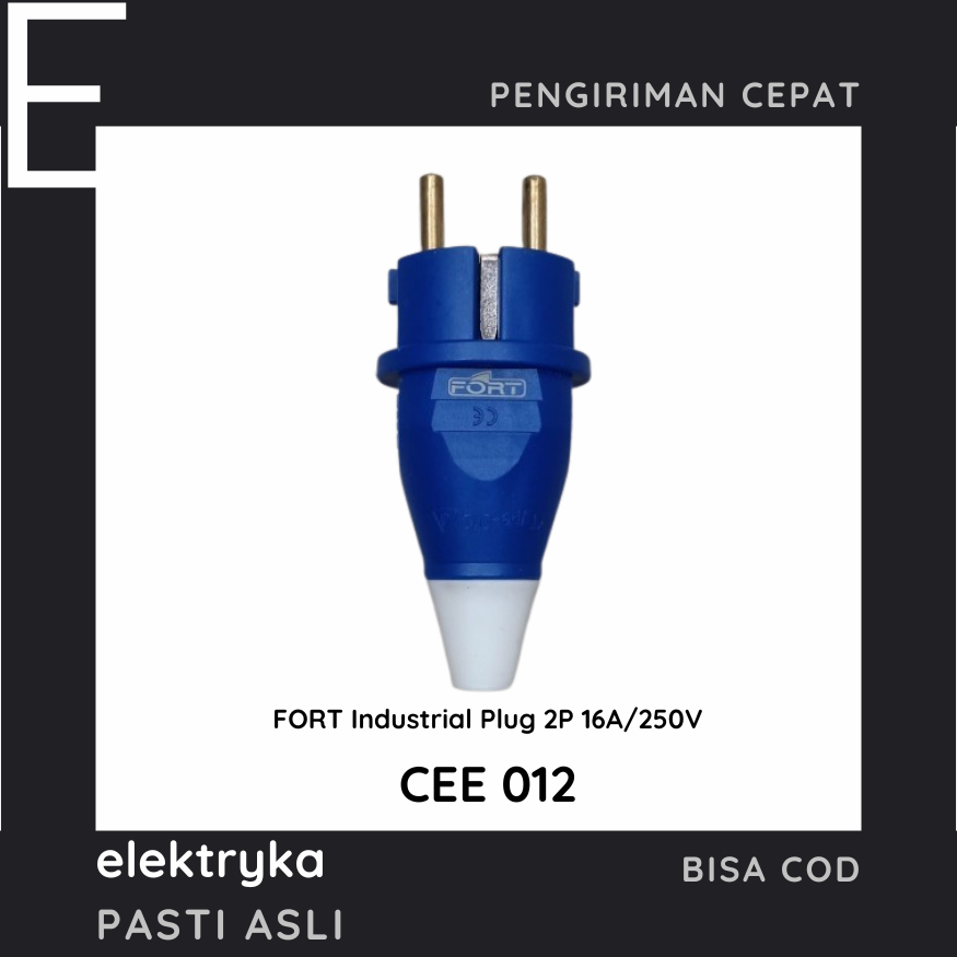 Jual FORT Industrial Plug 2P 16A Steker Industrial CEE 012 | Shopee ...