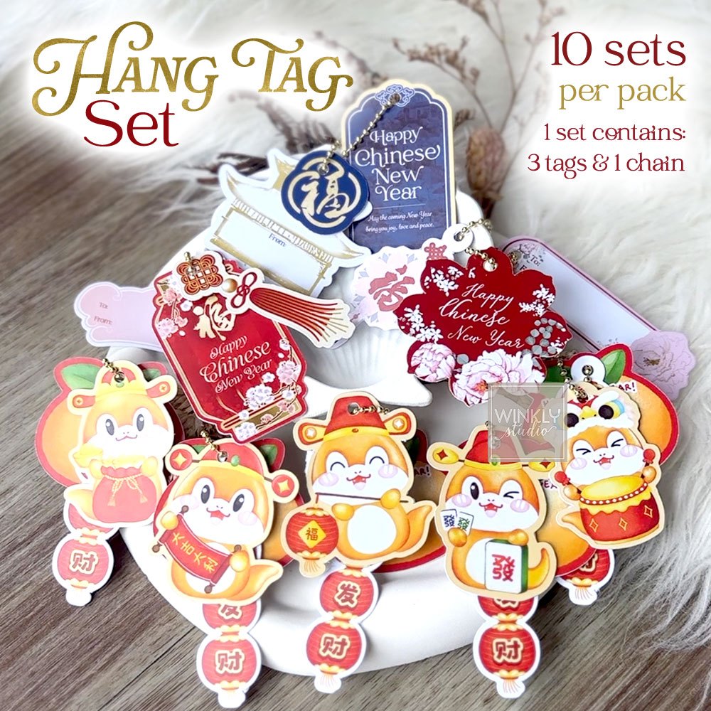 Jual 10 SET/pack HANG TAG Set Imlek SNAKE / Kartu Ucapan Bentuk Sincia ...
