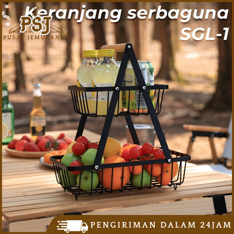 Jual SGL-1 Rak Dapur Rak Buah Besi Segitiga 2 Tingkat Serbaguna ...