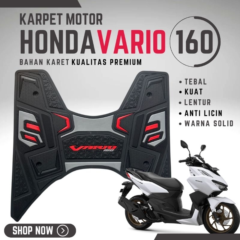 Jual ALAS PIJAKAN KARPET MOTOR HONDA VARIO 160 ABS/CBS | AKSESORIS VARIASI BAHAN KARET KUALITAS ...