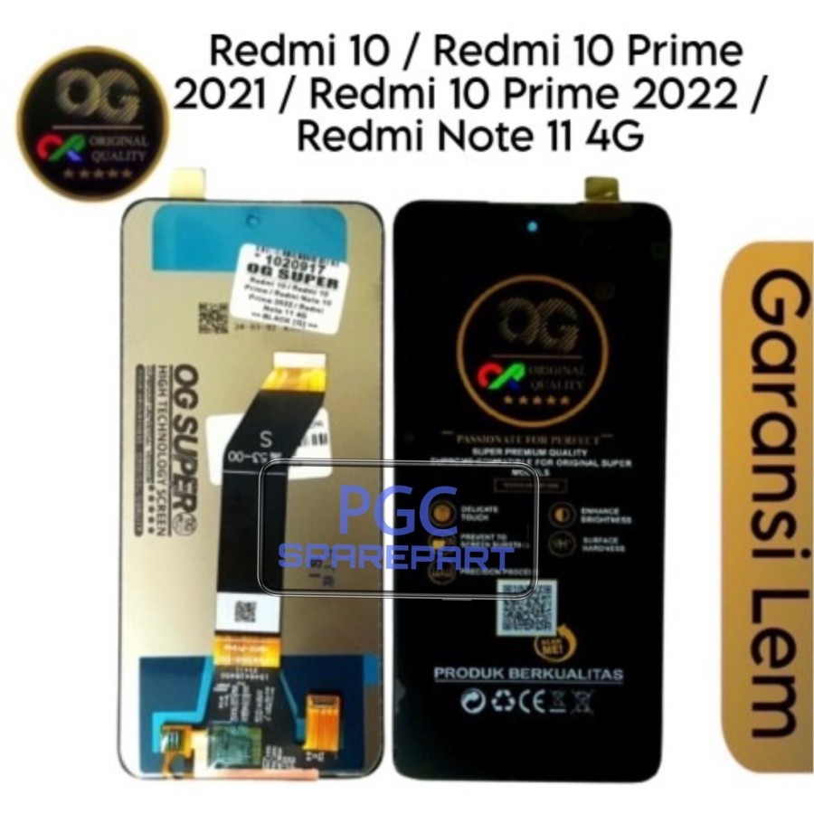 Jual ORIGINAL OG SUPER - LCD Touchscreen Fullset Xiaomi Redmi 10 10 ...