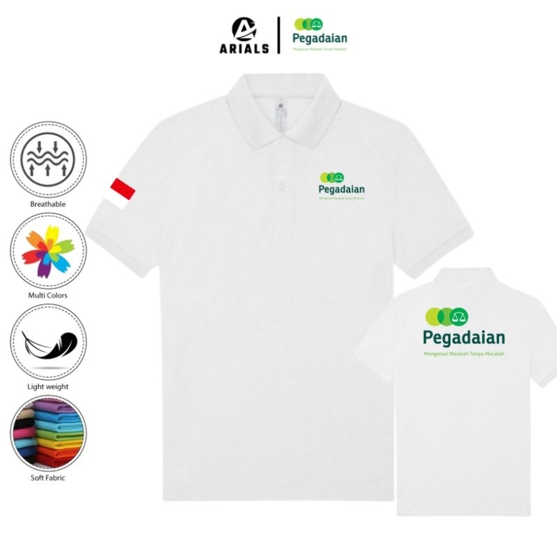 Jual Arials Polo shirt Baju Kaos Kerah Pegadaian | Shopee Indonesia