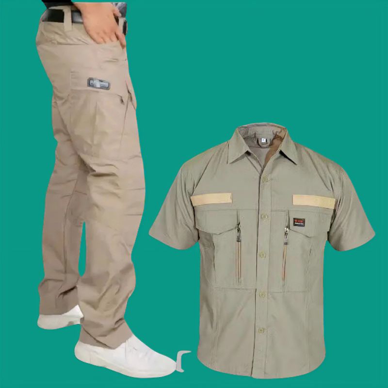 Jual SETELAN KEMEJA TACTICAL W-TAC LENGAN PENDEK DAN CELANA BLACKHAWK|SETELAN KEMEJA PDL|SETELAN ...