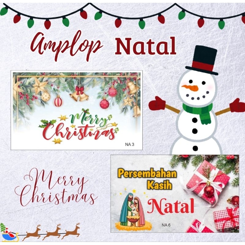 Jual AMPLOP NATAL 50 pcs-Angpao Natal Merry Christmas- FREE Custom ...
