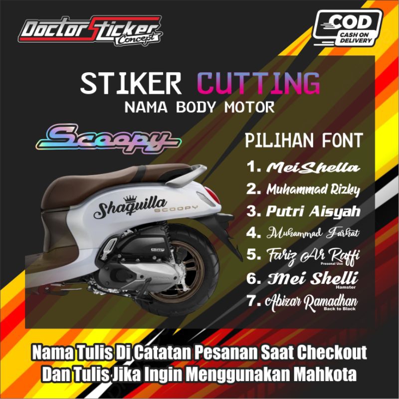 Jual STIKER CUTTING NAMA BODY MOTOR, Sticker Cutting Body motor Custom ...
