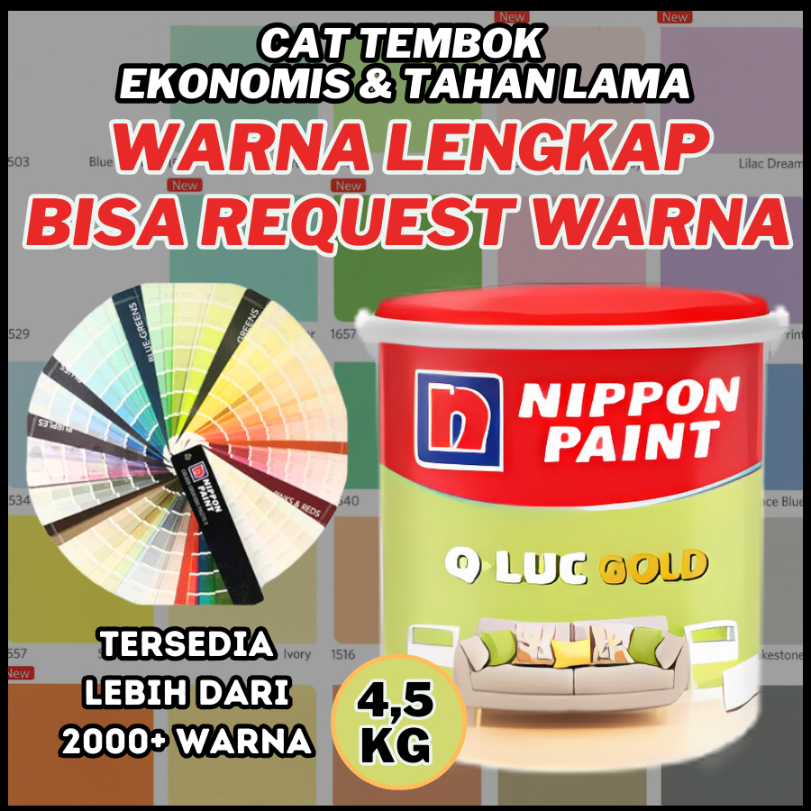 Jual [ WARNA TINTING ] Q-LUC GOLD CAT TEMBOK Q LUC 4,5KG CAT TEMBOK ...