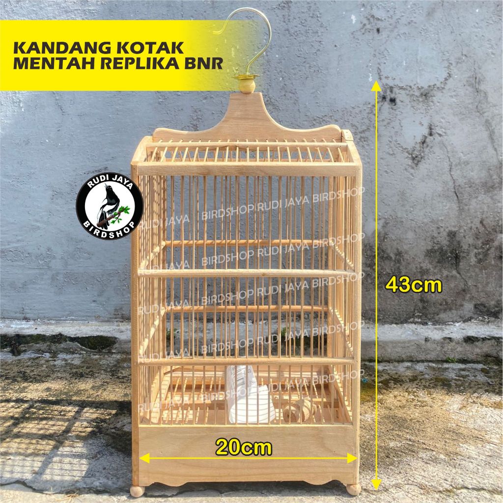 Jual KANDANG KOTAK MENTAH REPLIKA BNR SANGKAR BURUNG BAHAN KAYU JATI ...