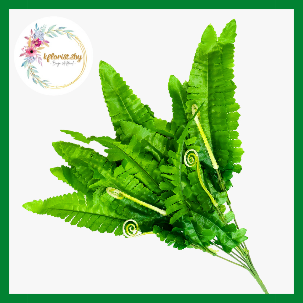 Jual daun pakis ulir kecil artificial Cabang 7 dekorasi pernikahan ...