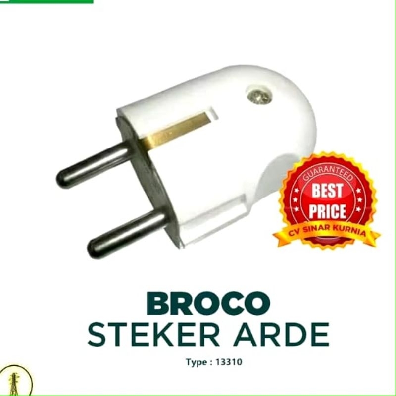 Jual Stecker Listrik Arde Bulat Broco Stecker Colokan Kualitas Warna ...