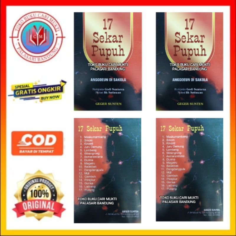 Jual BUKU 17 SEKAR PUPUH ANGGOEUN DI SAKOLA PLUS CD PENERBIT GEGER SUNTEN | Shopee Indonesia