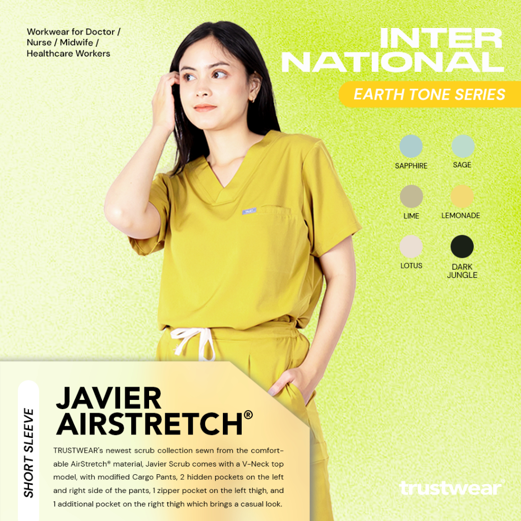 Jual [Scrubs Javier] Doctor`s Scrub/Set Baju Celana Jaga OKA OK Perawat ...