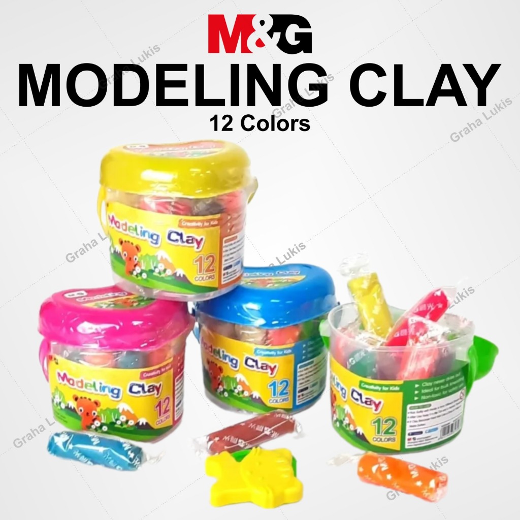 Jual M&G Modelling Clay 12 Warna AKE04469 | Shopee Indonesia